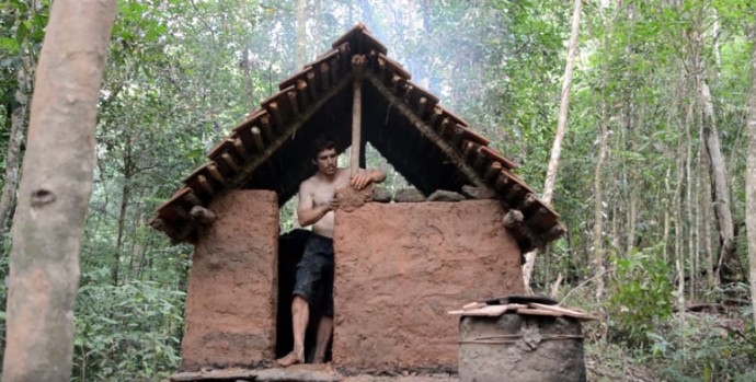 How To Build a Primitive Mud Hut - with Underfloor Heating! - Walden Labs