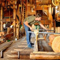 How A Wind Powered Sawmill Works - Walden Labs